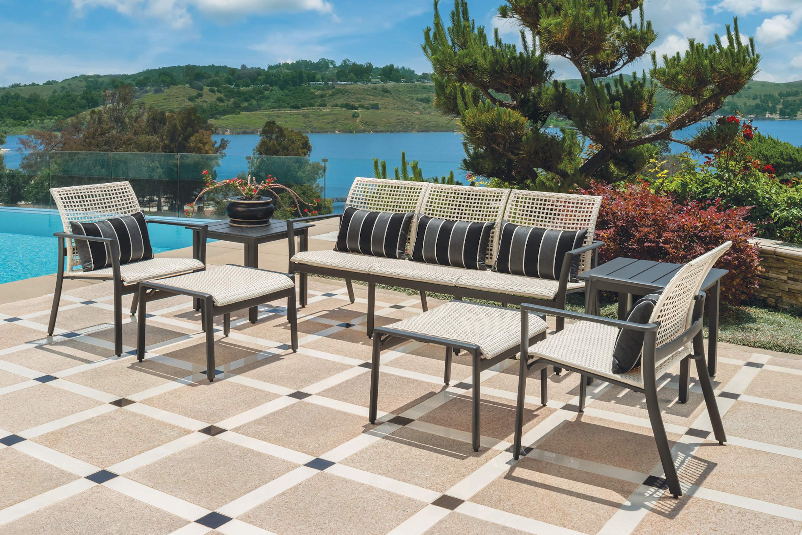 Gensun - Echelon Woven Deep Seating and Strata Tables - ICFA